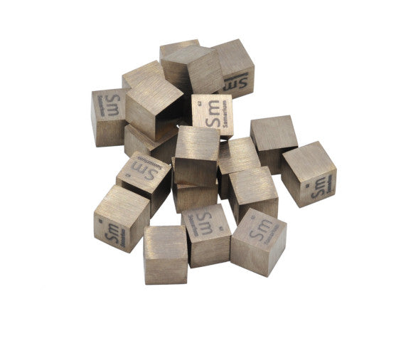 Samarium 10mm Metal Cube | The Space Store