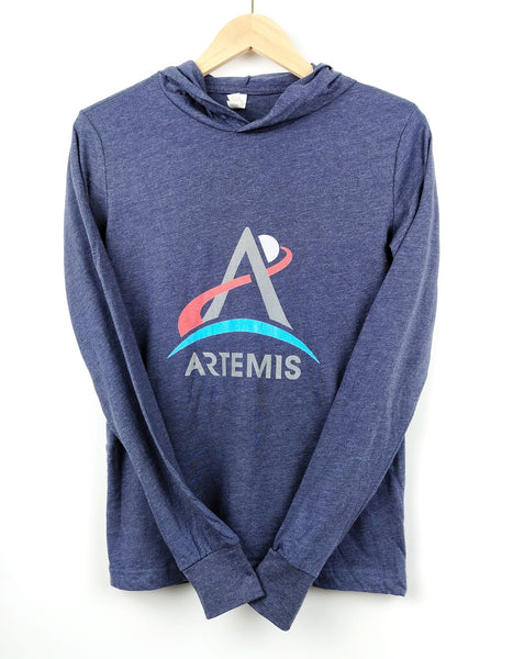 NASA Artemis Program Hooded Long Sleeve Shirt | The Space Store