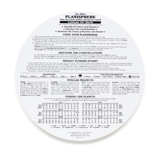Astronomy 40° North Planisphere | The Space Store