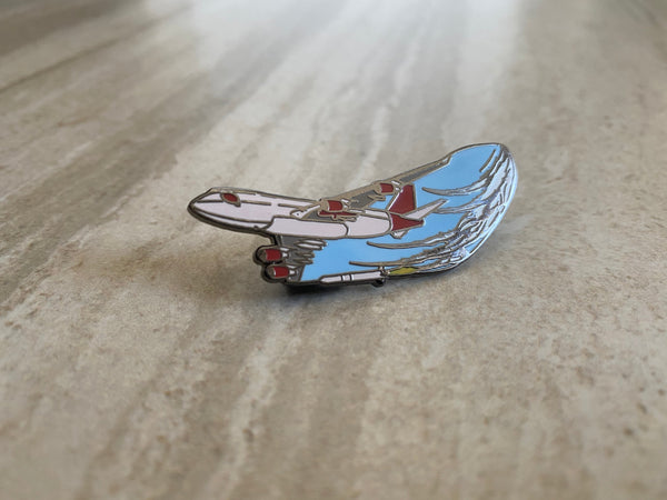 Cosmic Girl with Launcher One Rocket Enamel Pin | The Space Store