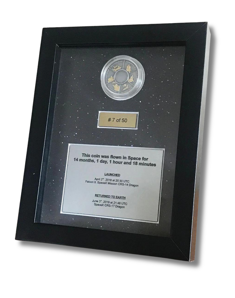 SpaceX Flown Silver Coin: 14 Months in Orbit | The Space Store