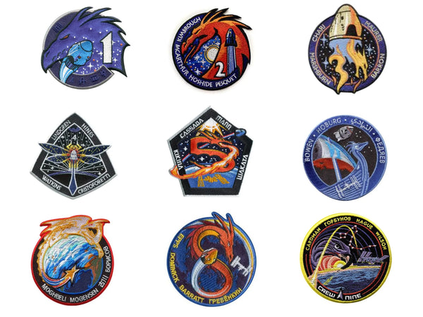 NASA SPACEX Crew Dragon Patches Set. Crew 1, 2, 3, 4 , 5, 6, 7, 8, 9 ...