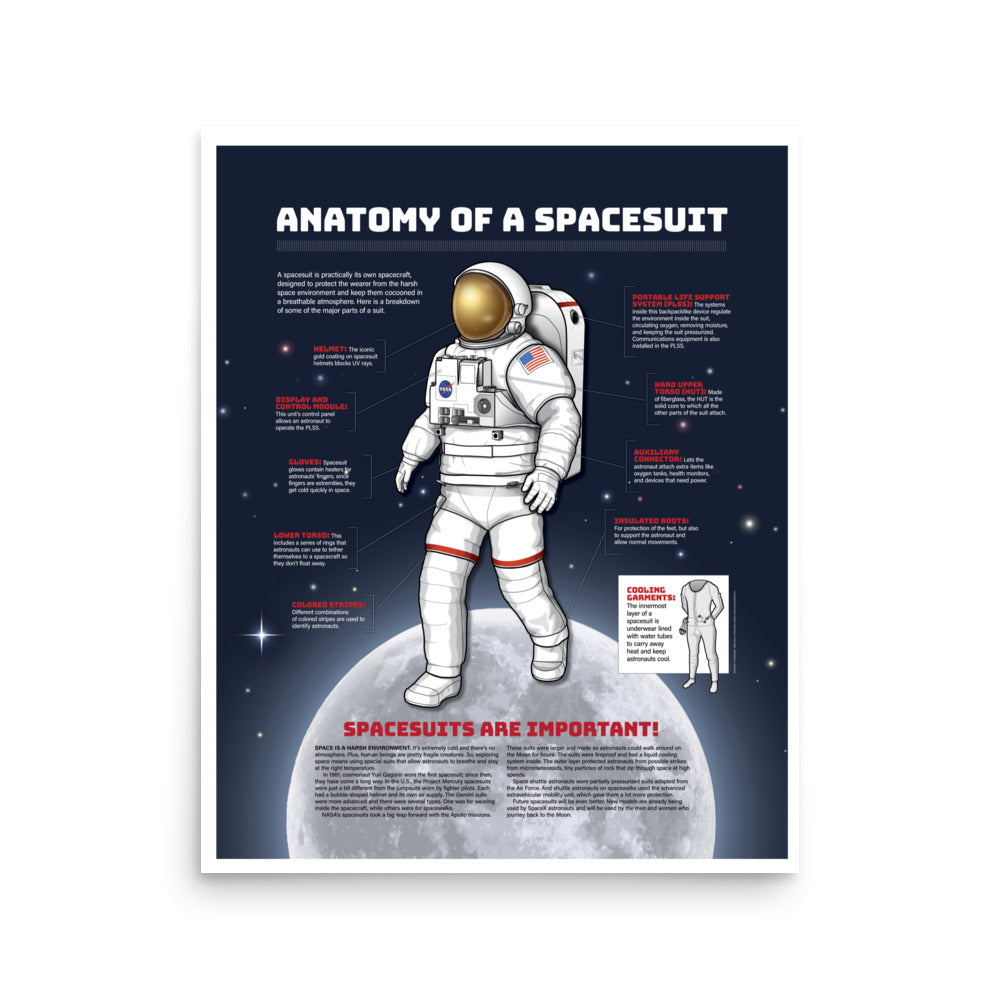 Anatomy of a Spacesuit Poster | The Space Store