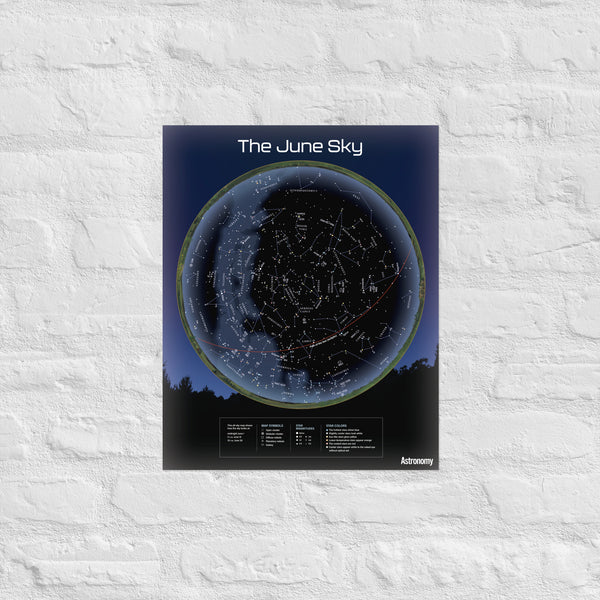 June Sky Map Poster - 16"x20" | The Space Store