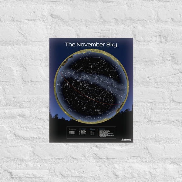 November Sky Map Poster - 16"x20" | The Space Store
