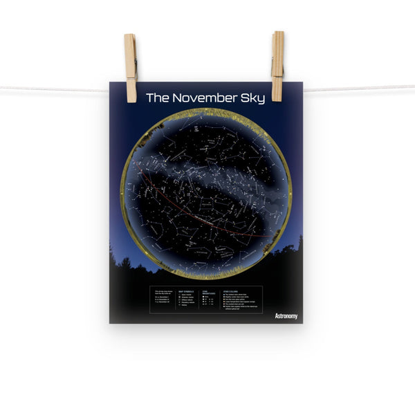 November Sky Map - 8"x10"