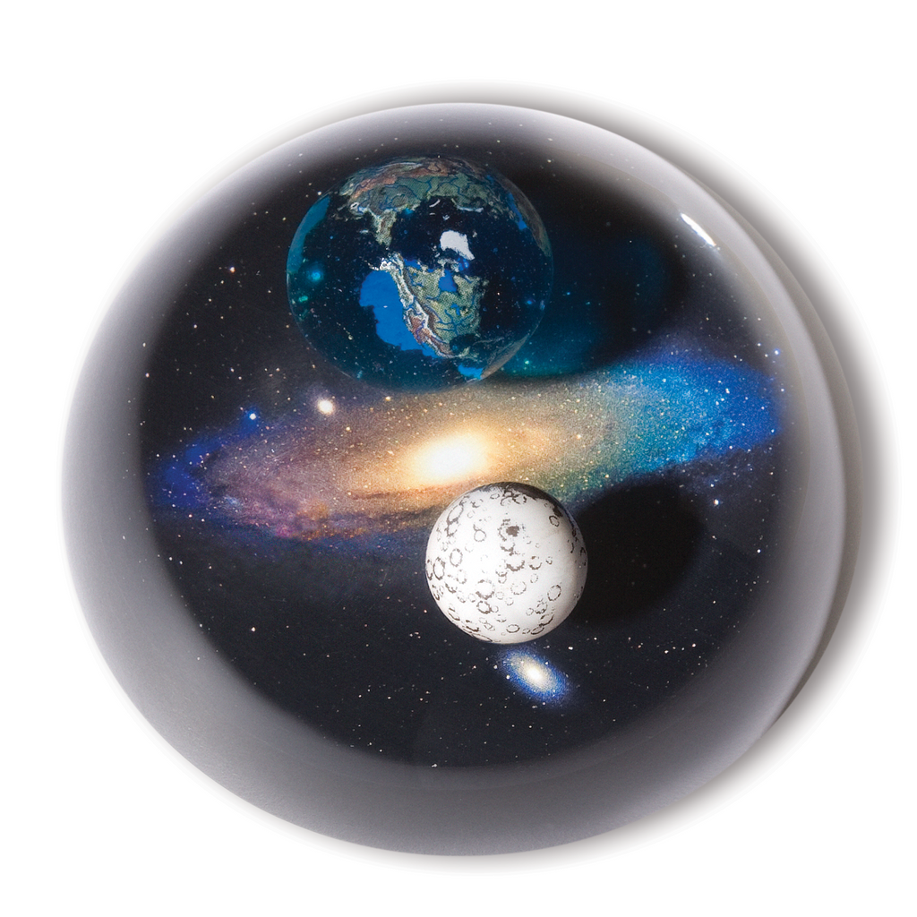 3" Dia. Andromedome with Earth, Moon & Andromeda Galaxy | The Space Store