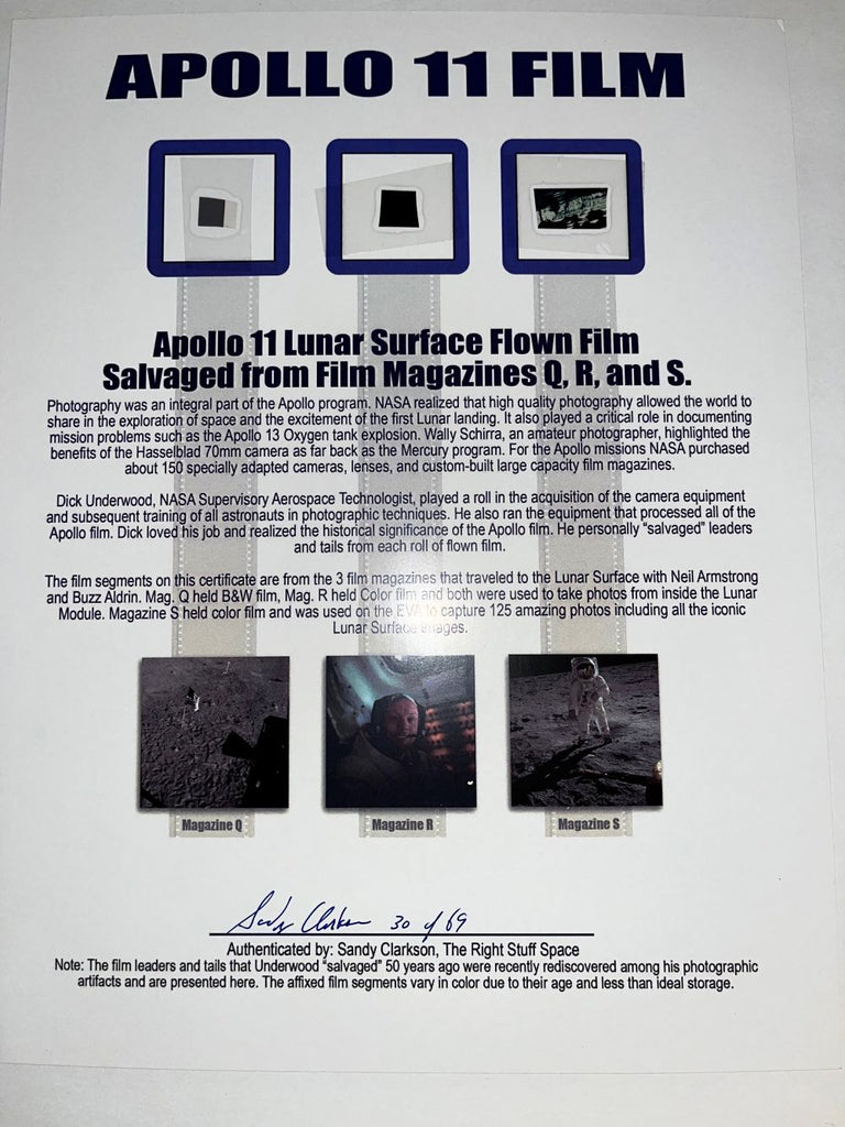 Apollo 11 Moon Flown Film Exhibit | The Space Store