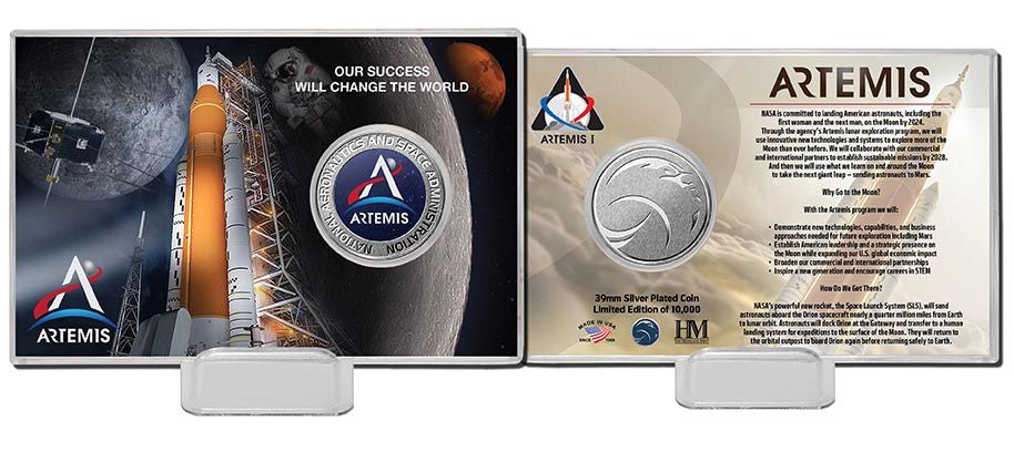 Artemis Program Coin Card 'Our Success Will Change the World" | The Space Store