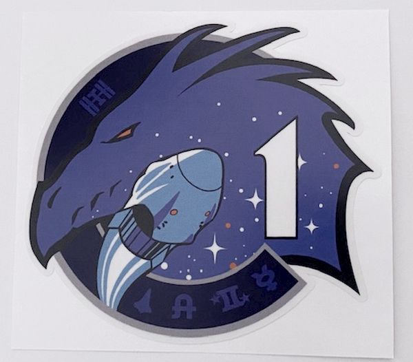 Crew-1 NASA Spacex Crew Dragon Mission Sticker | The Space Store