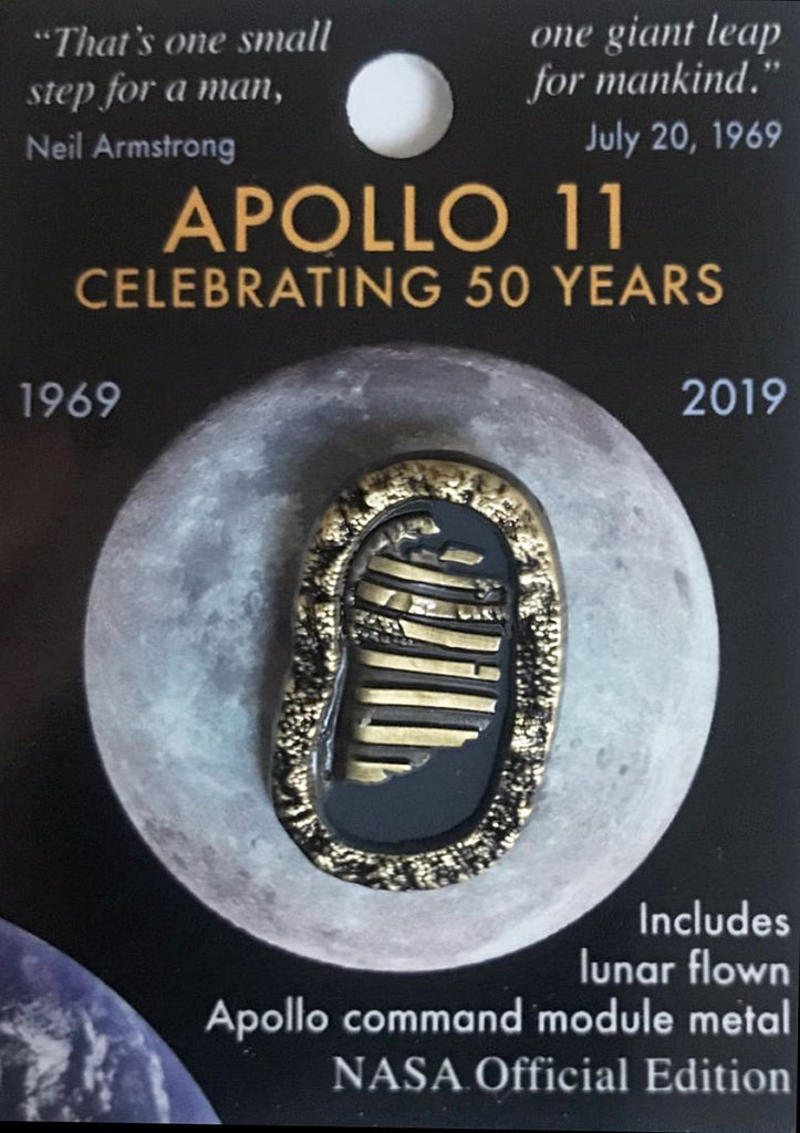 Apollo 50th Official NASA Edition Bootprint Lapel Pin (with flown metal ...