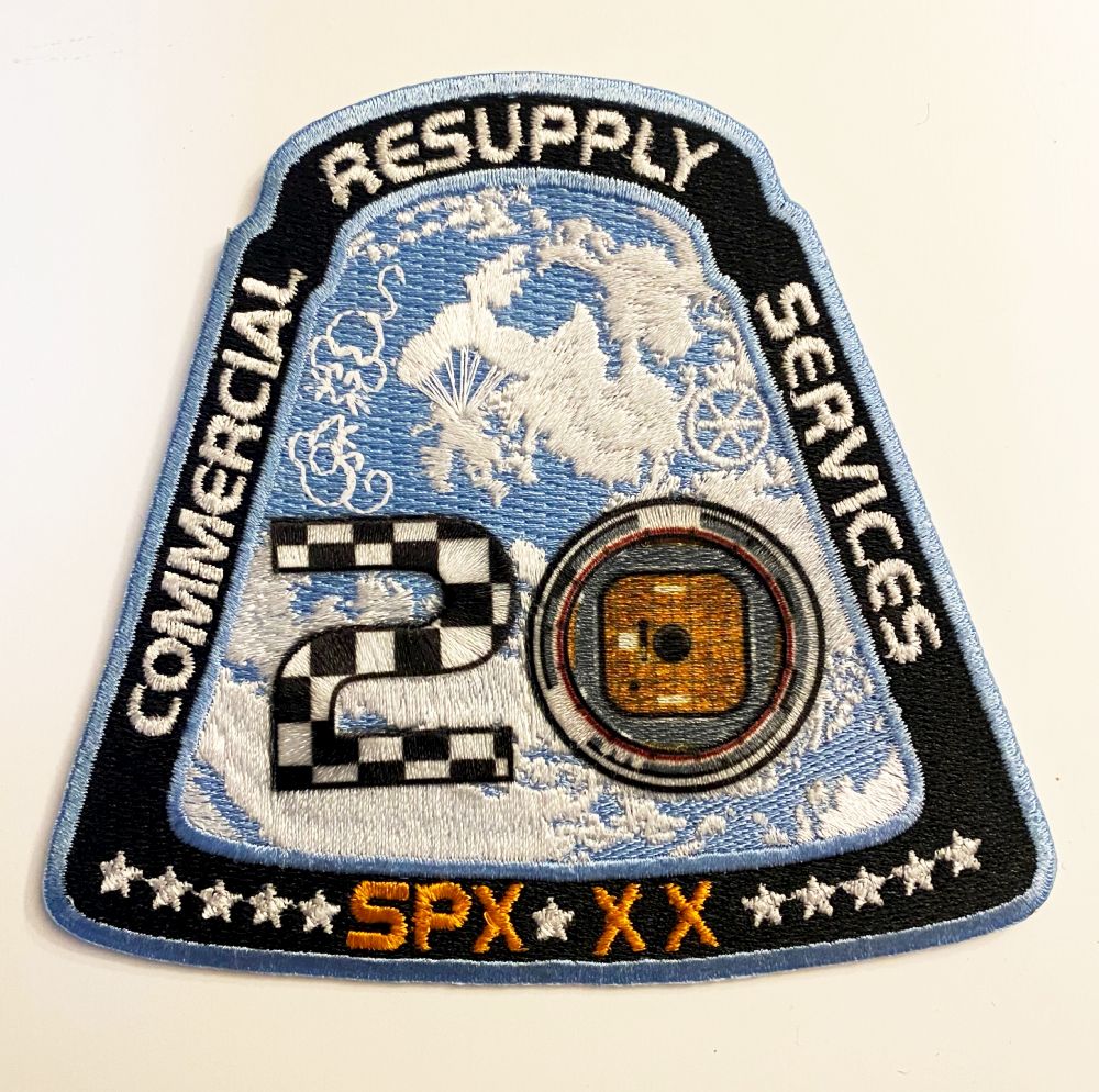 NASA SPACEX CRS 20 Mission Patch - NASA version | The Space Store