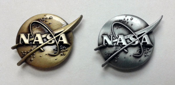 NASA 3D Lapel Pin Antique Bronze or Silver | The Space Store