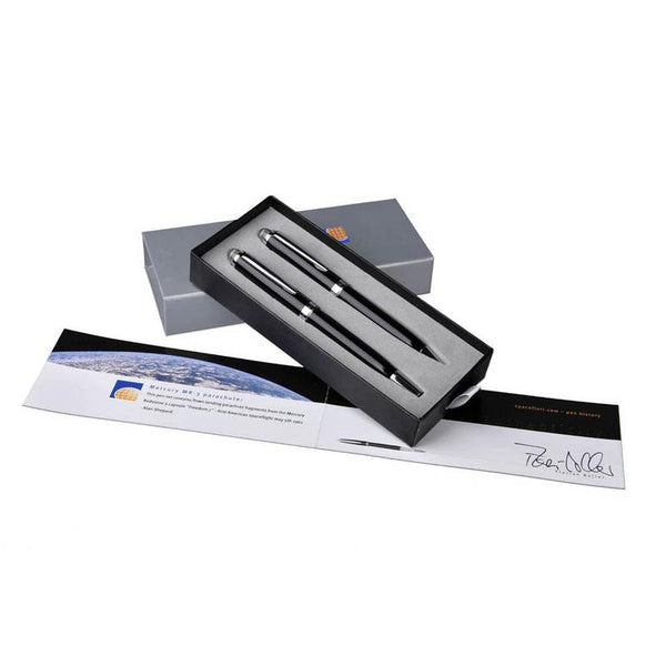 Mercury MR-3 Pen set with Flown-in-Space Parachute Fragments | The ...